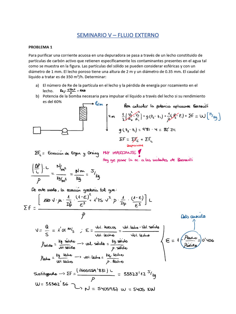 Problemas de Ingeniería de Fluidos | PDF