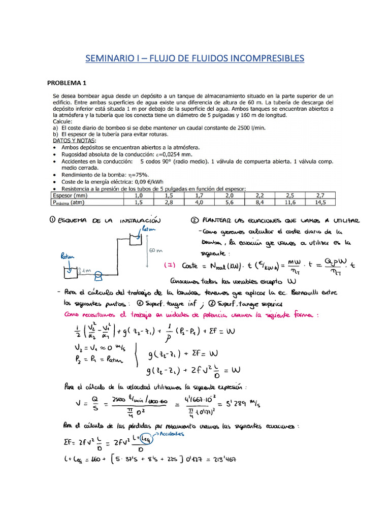 Flujo Interno Fluido Incompresible | PDF