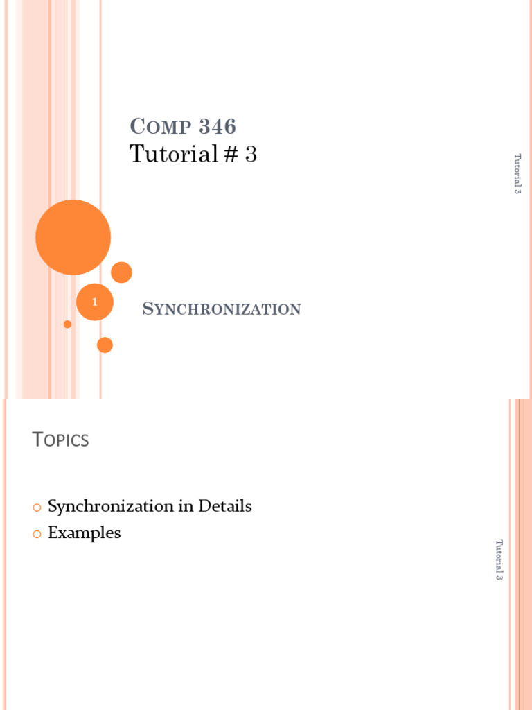 03 Tutorial-3 Synchronization | PDF | Process (Computing) | Concurrent Computing