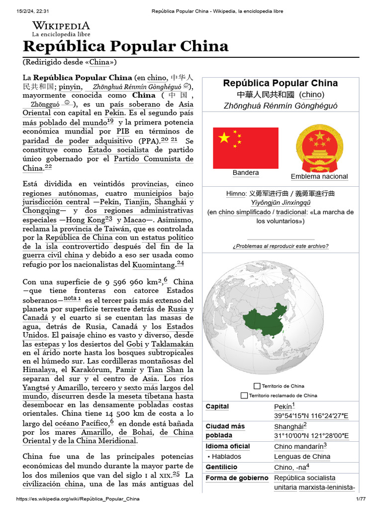 China | PDF | China | Política mundial