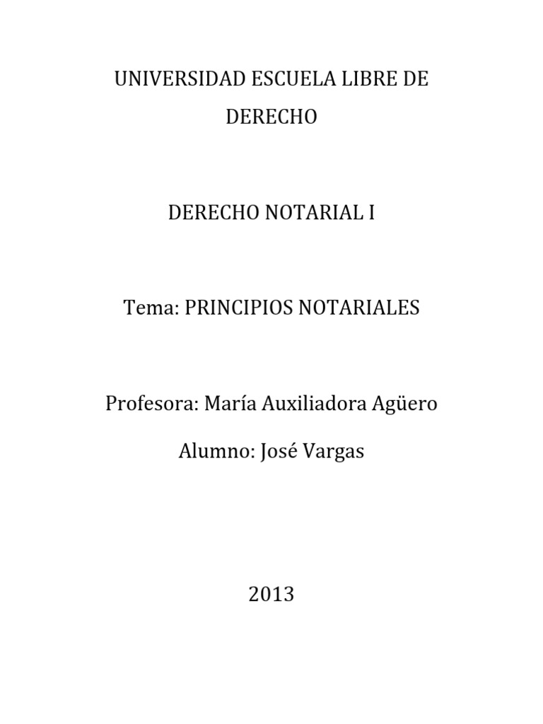 Principios Notariales | PDF | Ley común | Justicia Principios Notariales | PDF | Ley común | Justicia