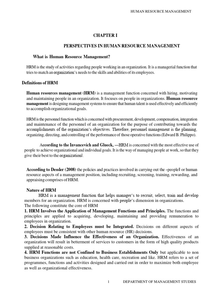 HRM FULL | PDF | Human Resource Management | Human Resources