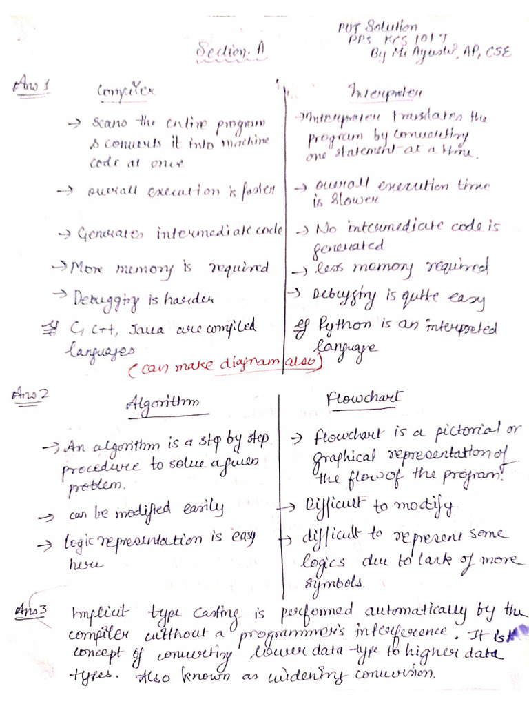 Programming For Problem Solving KCS-101 PUT Sol ODD Sem 21-22 | PDF Programming For Problem Solving KCS-101 PUT Sol ODD Sem 21-22 | PDF