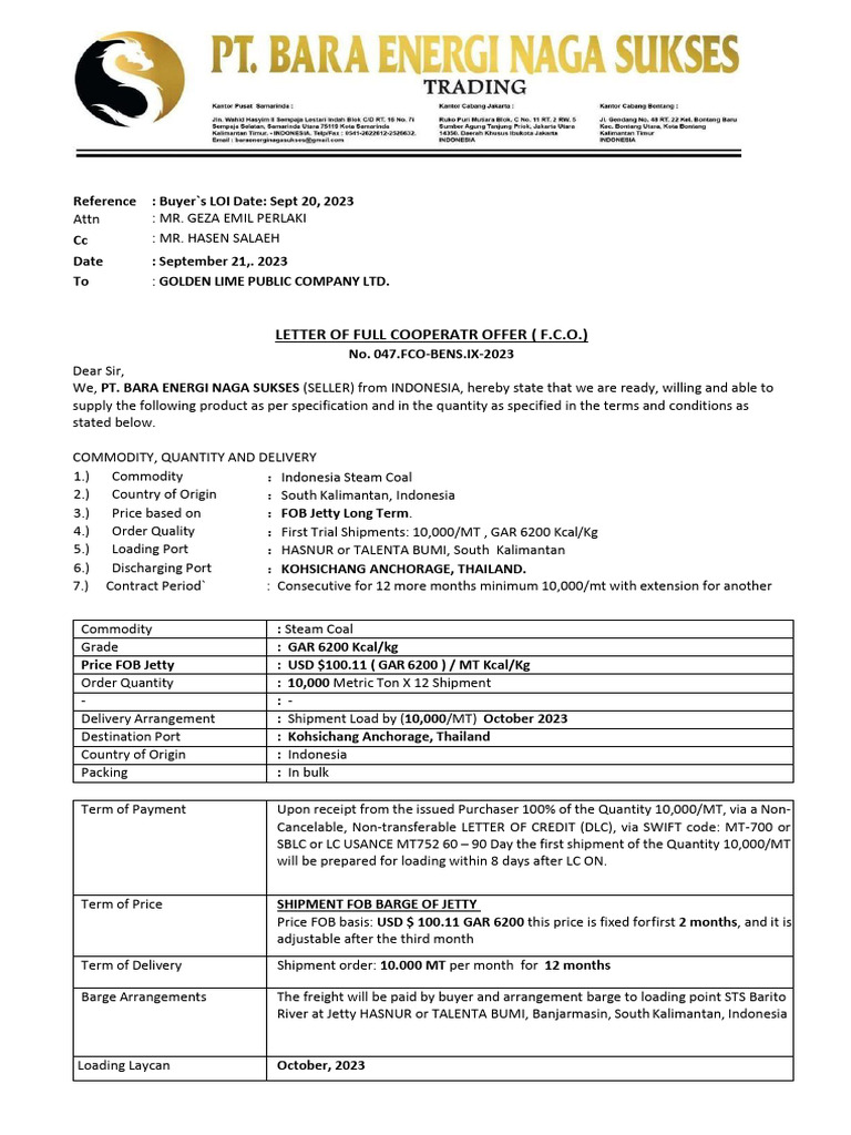 Fco 47 Bens - HM Trading Gar 6200 | PDF | Letter Of Credit | Economies