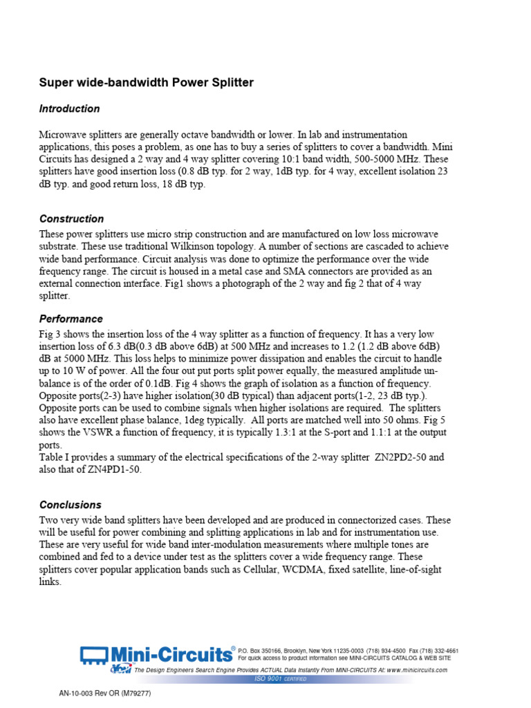 An 10003 | PDF | Bandwidth (Signal Processing) | Electronics