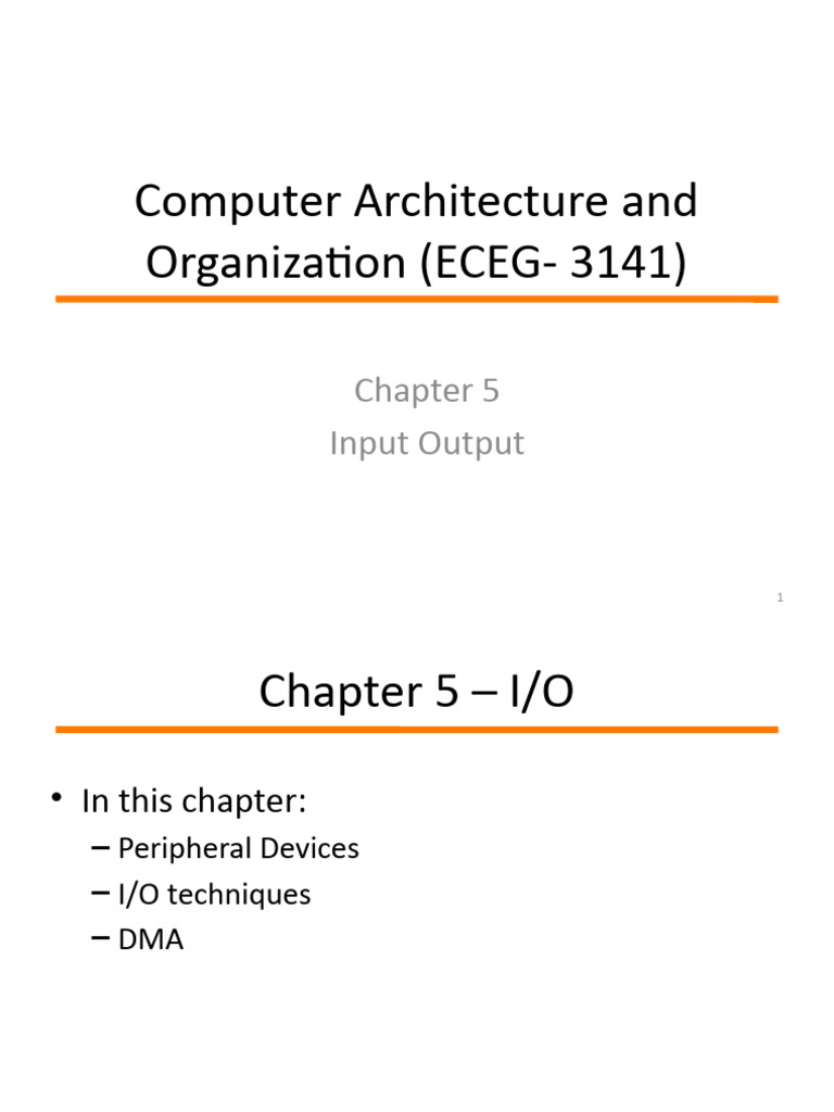 Chapter 5 Input Output | PDF | Input/Output | Central Processing Unit