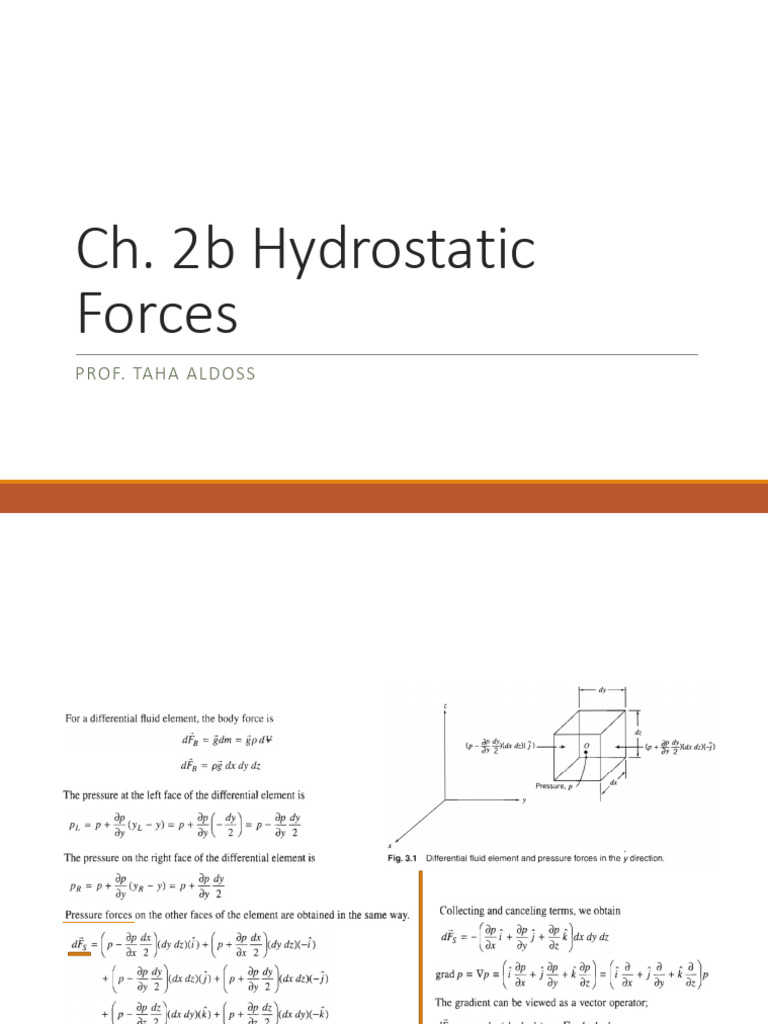 Hydrostatic Forces | PDF | Buoyancy | Force