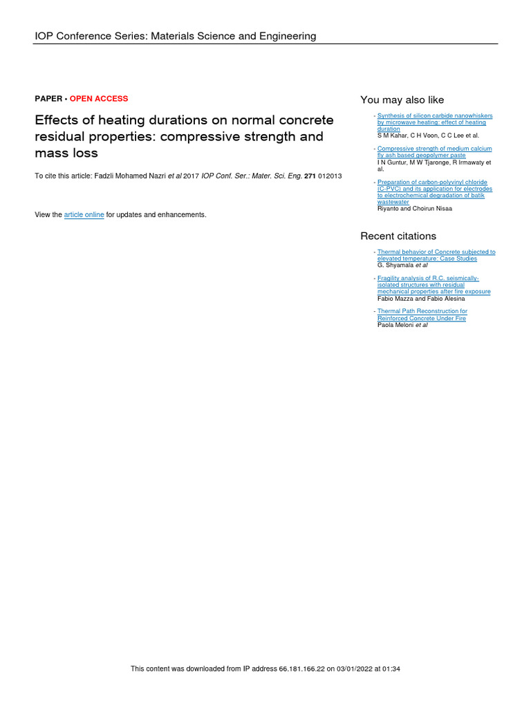 Nazri_2017_IOP_Conf._Ser.__Mater._Sci._Eng._271_012013 | PDF | Concrete ...