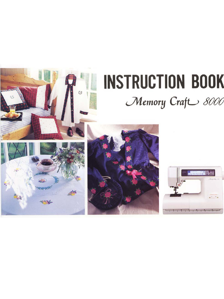 Janome Memory Craft 8000 Sewing Machine Instruction Manual | PDF