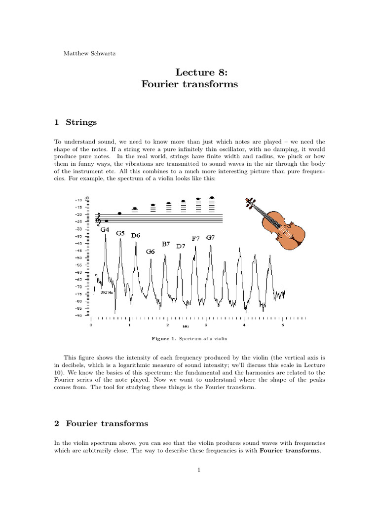 Understanding Fourier Transforms in Sound | PDF | Fourier Transform ...