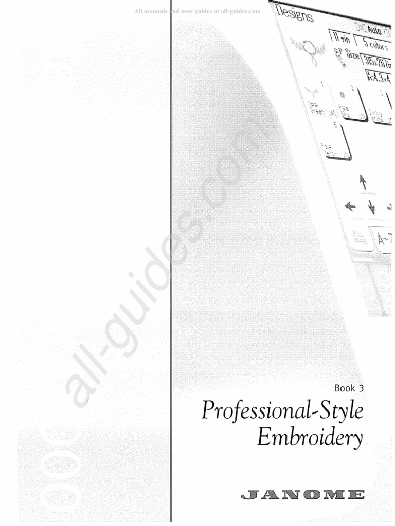 Janome Memory Craft 10000 Sewing Machine Instruction Manual Pt.1 | PDF ...