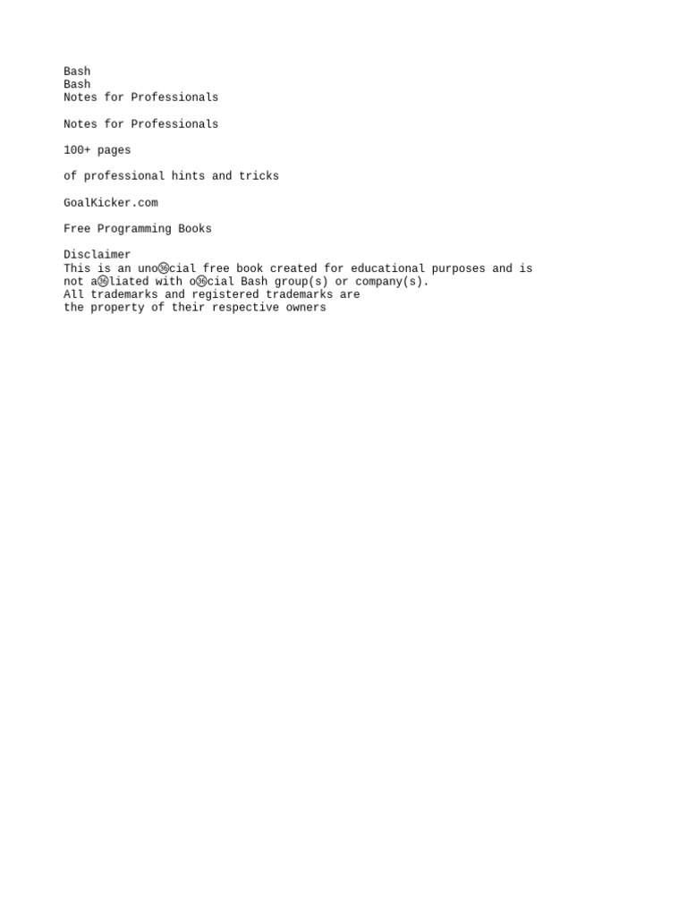 Bash Pdf Parameter Computer Programming Control Flow 8615