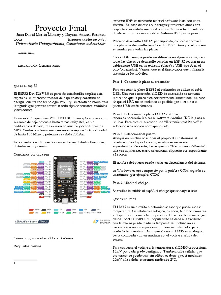 Pre Informe | PDF | Arduino | USB