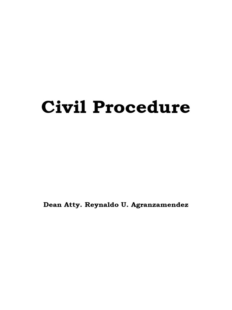 Civpro Notes Dean Agra | PDF | Lawsuit | In Rem Jurisdiction