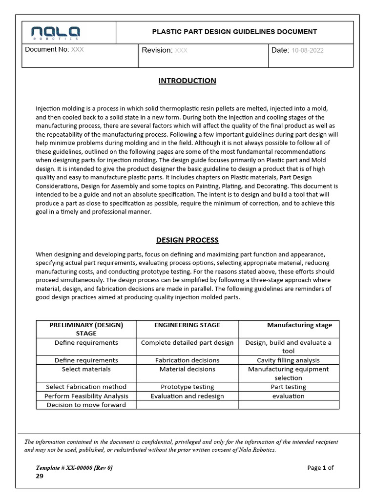 Plastic Part Design Guidelines | PDF | Welding | Construction