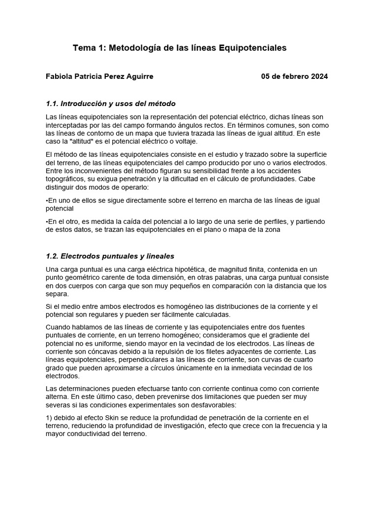 Tema 1 Metodología de Las Líneas Equipotenciales | Descargar gratis PDF | Conductor electrico ...