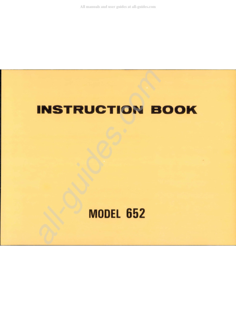 Janome 652 Sewing Machine Instruction Manual | PDF | Sewing Machine ...