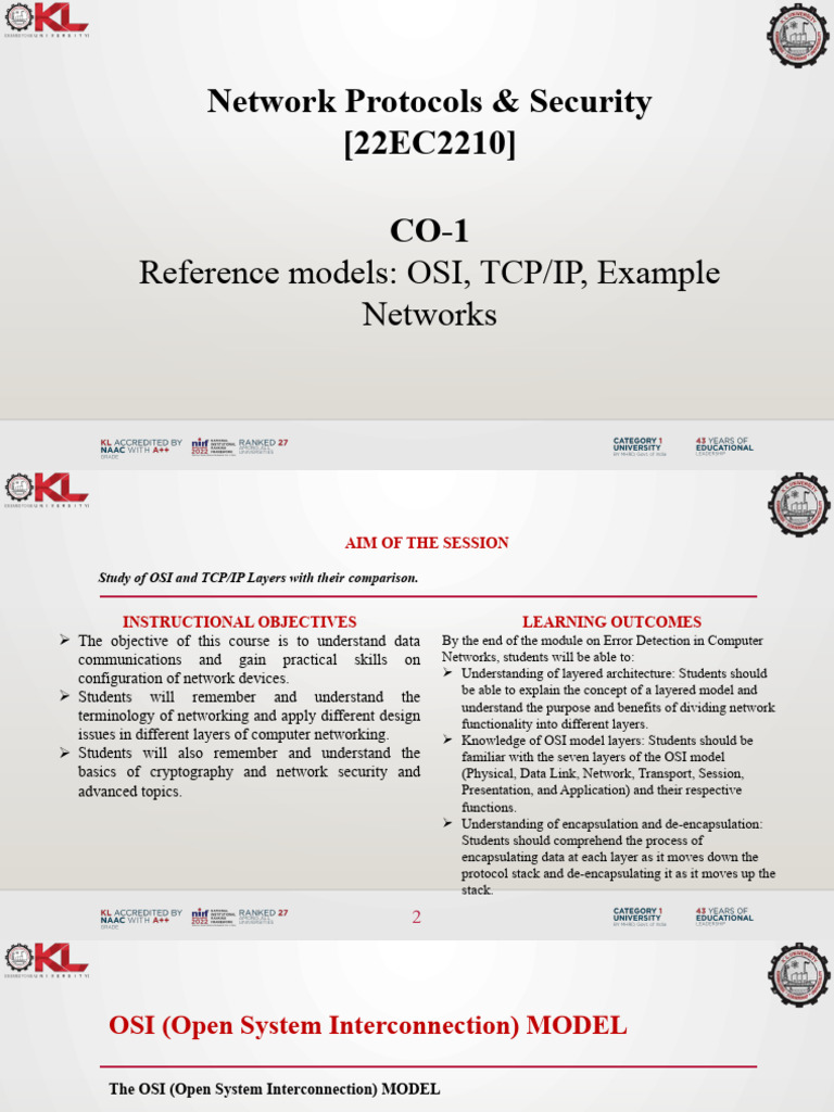 S3 & S4 - Osi Tcpip | PDF | Osi Model | Internet Protocol Suite