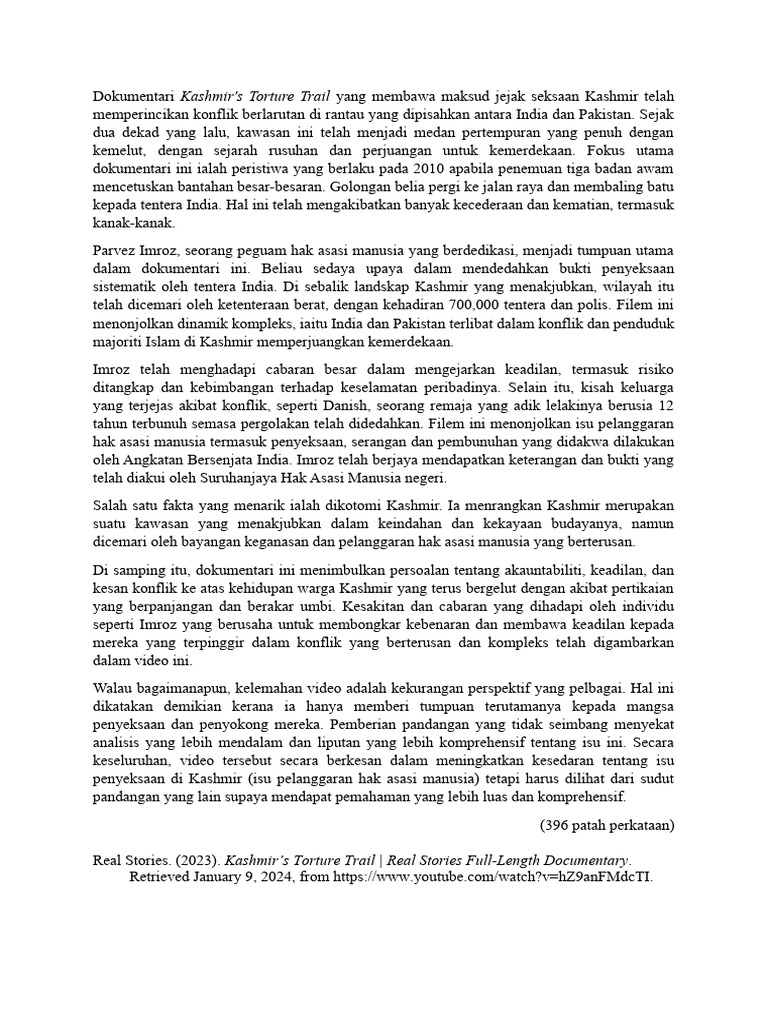 SPW202 TUTORIAL Kashmir's Torture Trail | PDF