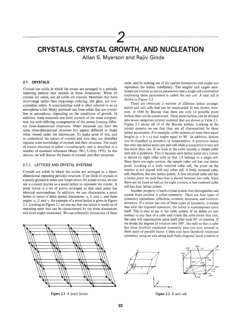 Crystals, Cristal Growth, and Nucleation | PDF