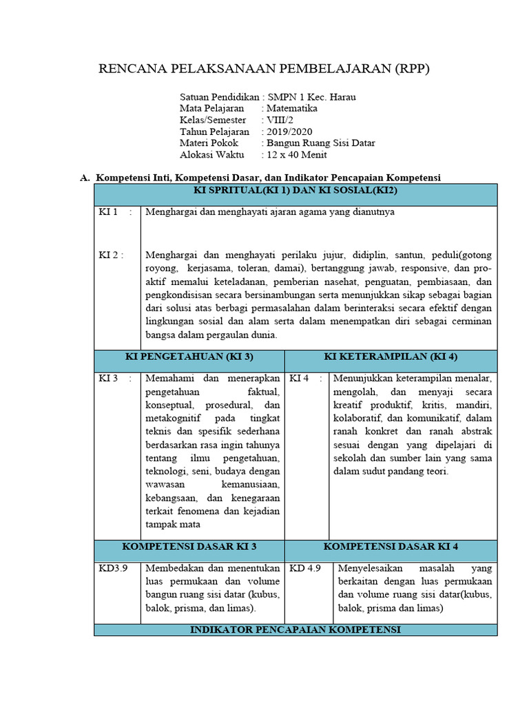 Contoh RPP BRSD | PDF | Karier & Perkembangan | Kajian Bahasa Asing