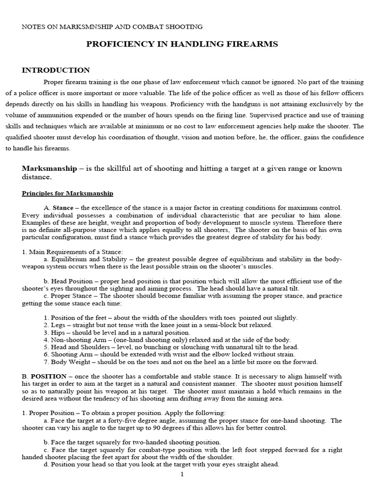 Marksmanship | PDF | Revolver | Trigger (Firearms)