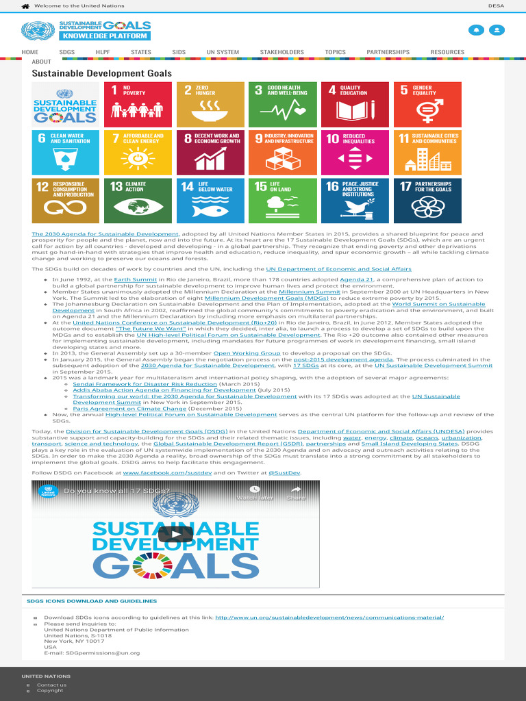 SDGs .. Sustainable Development Knowledge Platform | PDF ...