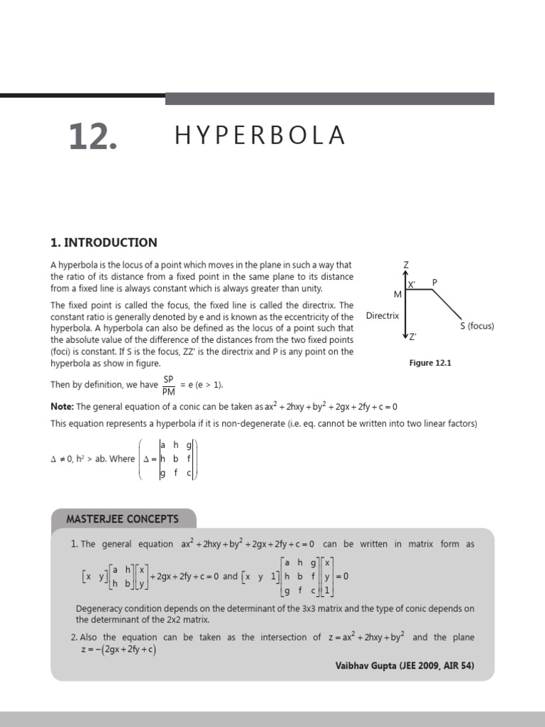 11.-HYPERBOLA-THEORY | PDF | Differential Geometry | Geometric Shapes