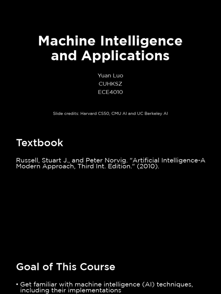 Week1 Slide ECE4010 | PDF | Artificial Intelligence | Intelligence (AI) & Semantics