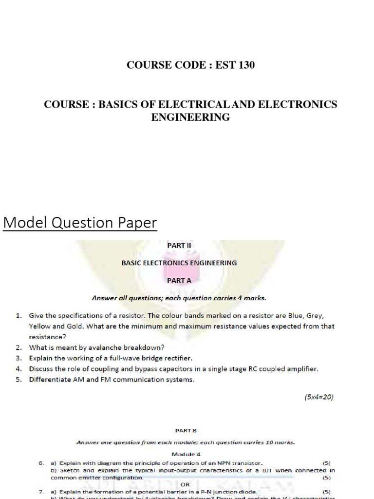 Ble Module 4 Pdf Capacitor P N Junction