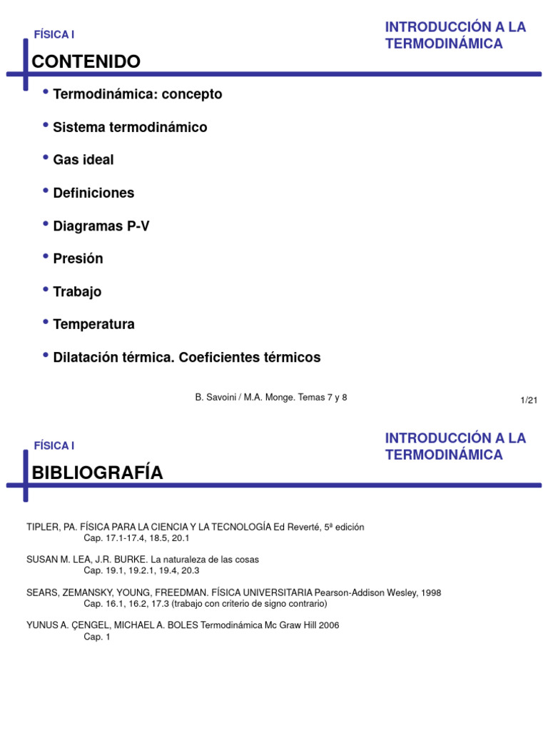 TEMAS7y8_introduccion_termodinamica | PDF | Termodinámica | Gases