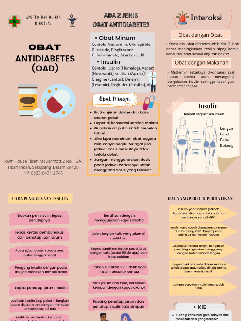 Leaflet Penggunaan Insulin dan Obat Diabetes | PDF