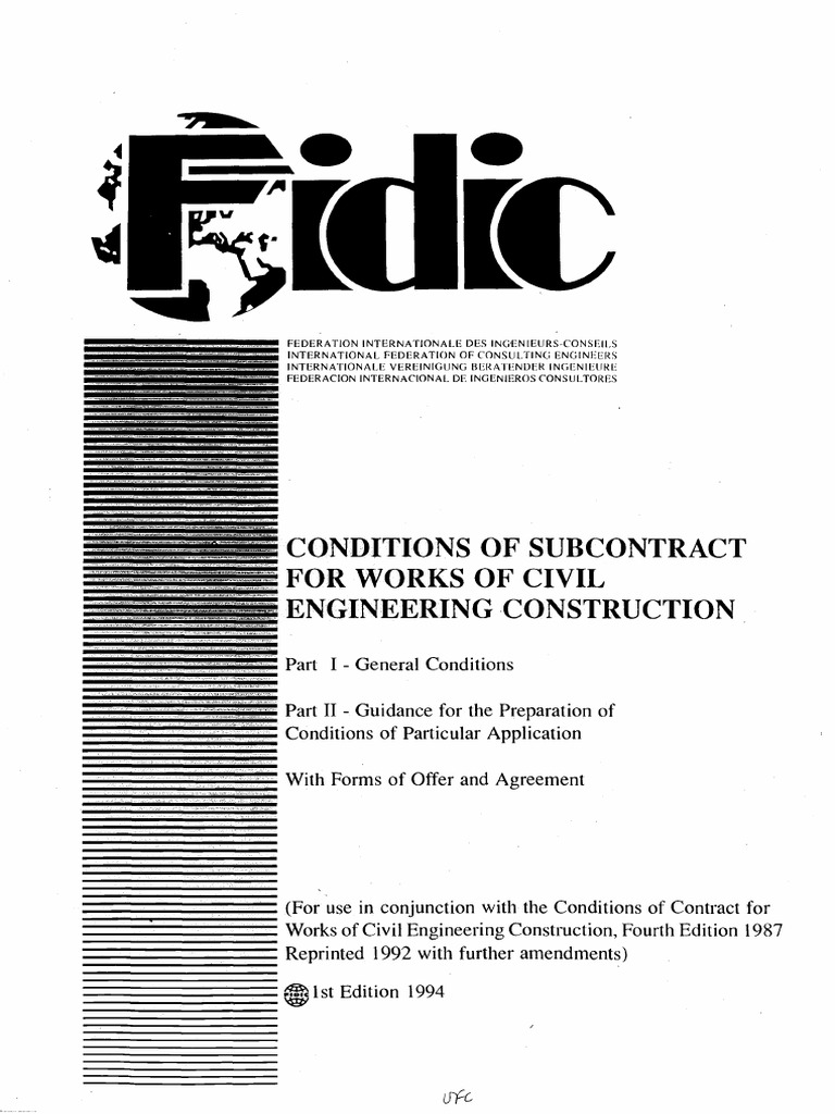 FIDIC - Conditions of Subcontract For Works of Civil Engineering ...