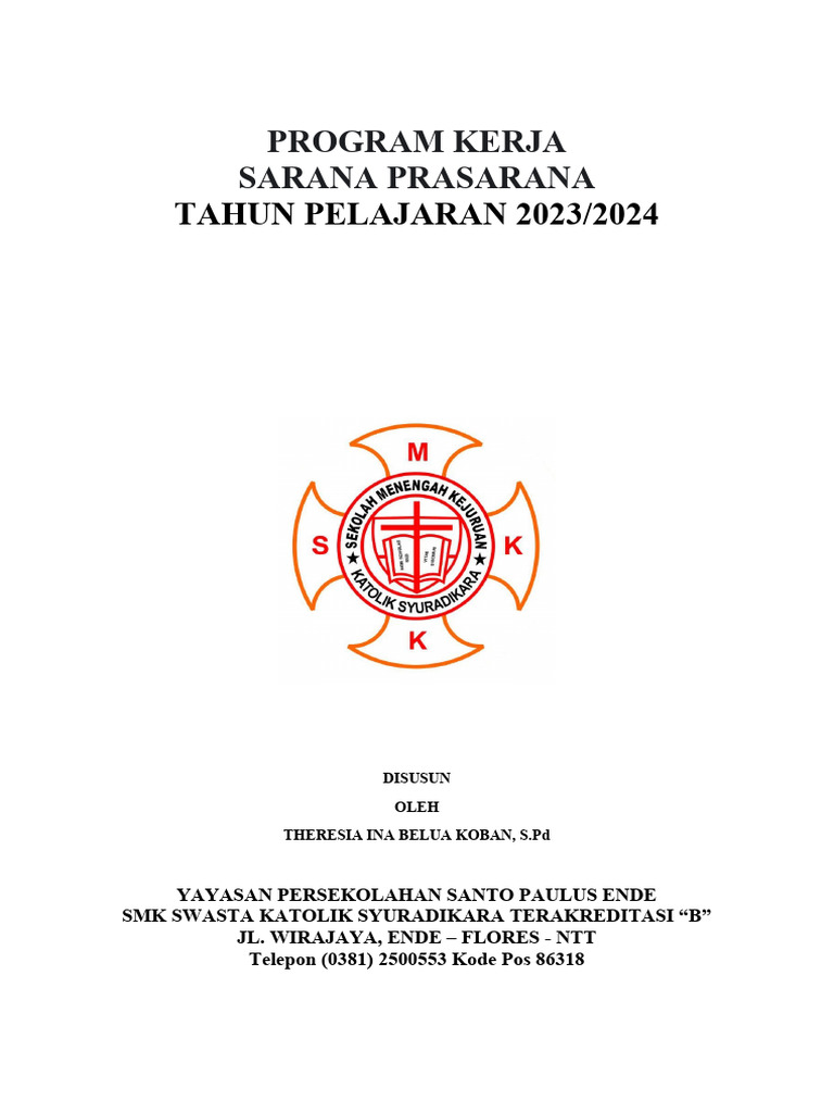 Program Kerja Sarpras 2023/2024 | PDF | Karier & Perkembangan