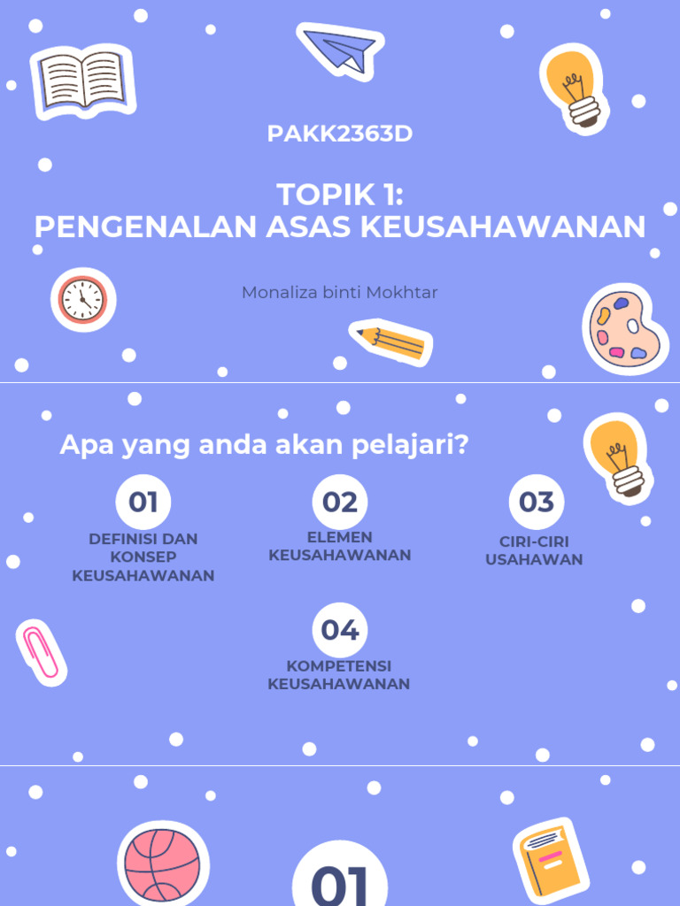 Topik 1 Pengenalan Asas Keusahawanan | PDF