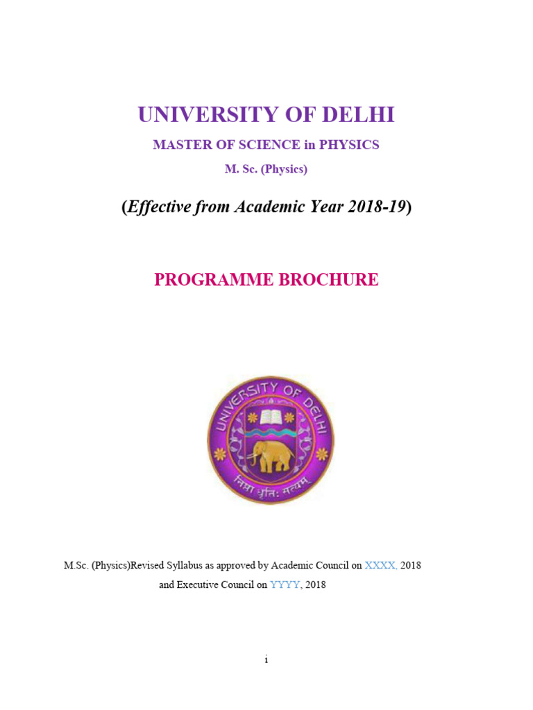 Syllabus MSC | PDF | Physics | Quantum Mechanics