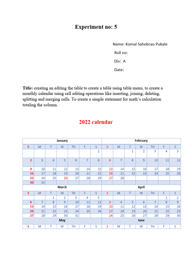 Experiment No 5 | PDF