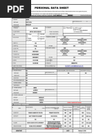 Personal Data Sheet CS Form No. 212 Revised 2017 | PDF | Government ...
