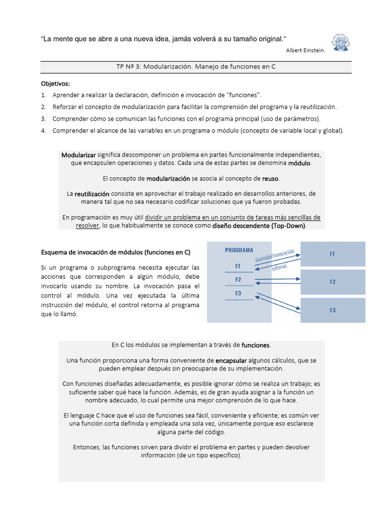 3-AED1-TP3-Modularización - Manejo de funciones en C | PDF | Programa ...