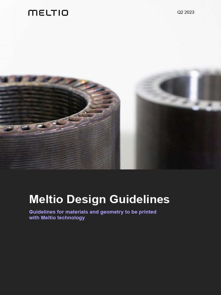 Meltio Material Design Guidelines | PDF | 3 D Printing | Engineering