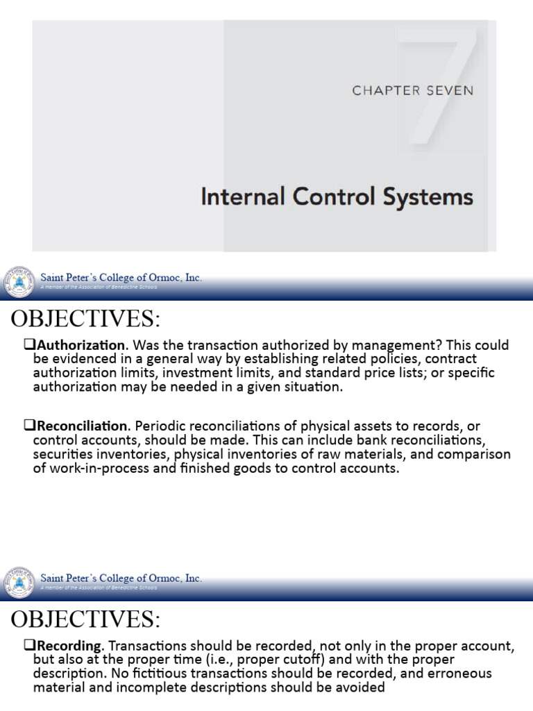 Chapter 7 Internal Controls | PDF | Internal Control | Inventory