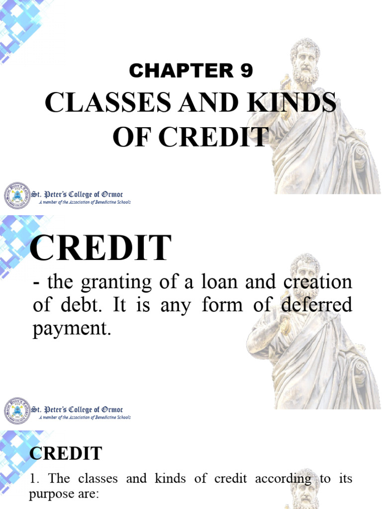 Chapter 9 Classes and Kinds of Credit | PDF | Finance & Money ...