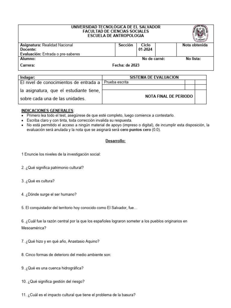 Eval Entrada | PDF | El Salvador | Derechos humanos
