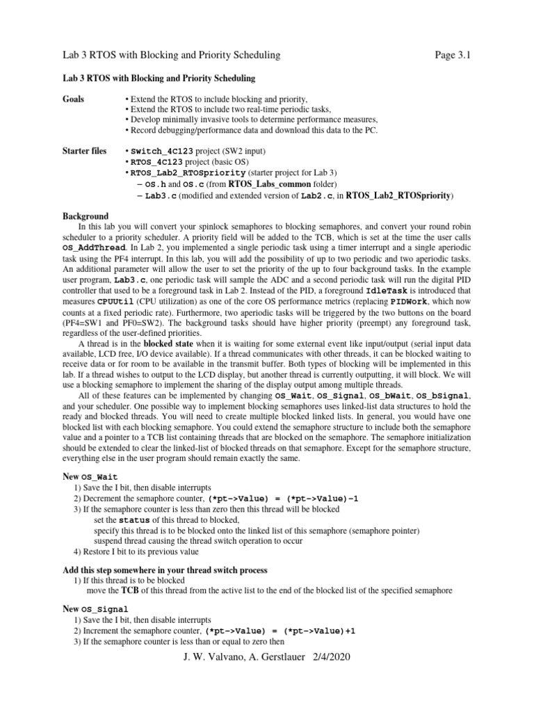 Lab 03 | PDF | Scheduling (Computing) | Thread (Computing)