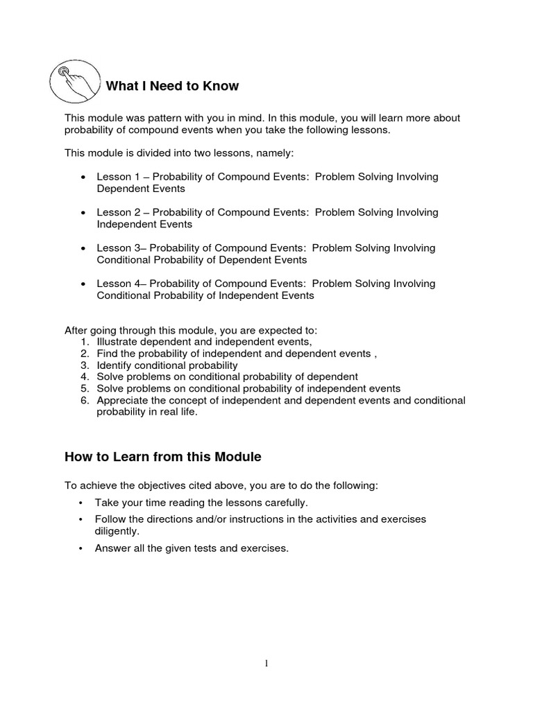 Math10 Q3 Module10 Probalityofcompoundevents Lessonproper v2 | PDF ... Math10 Q3 Module10 Probalityofcompoundevents Lessonproper v2 | PDF ...