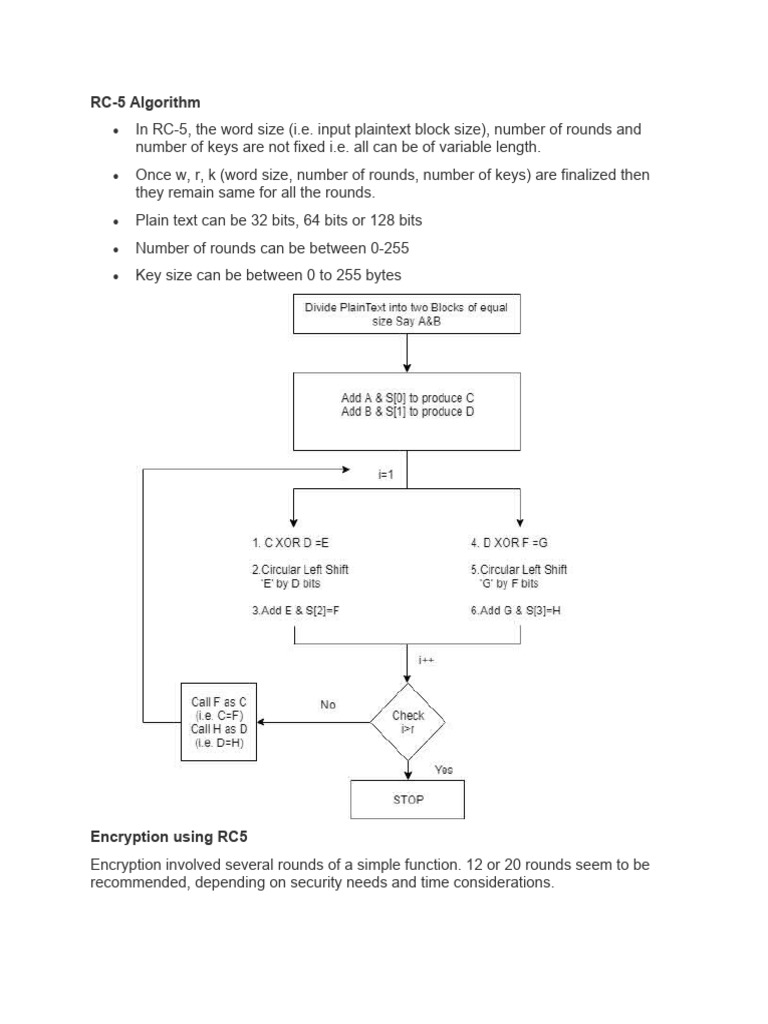RC5 Algorithm | PDF