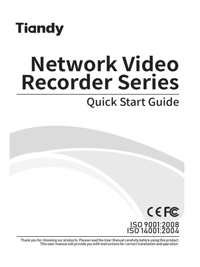Network Video Recorder Series Quick Start Guide V1.0 | PDF | Hard Disk Drive | Menu (Computing)