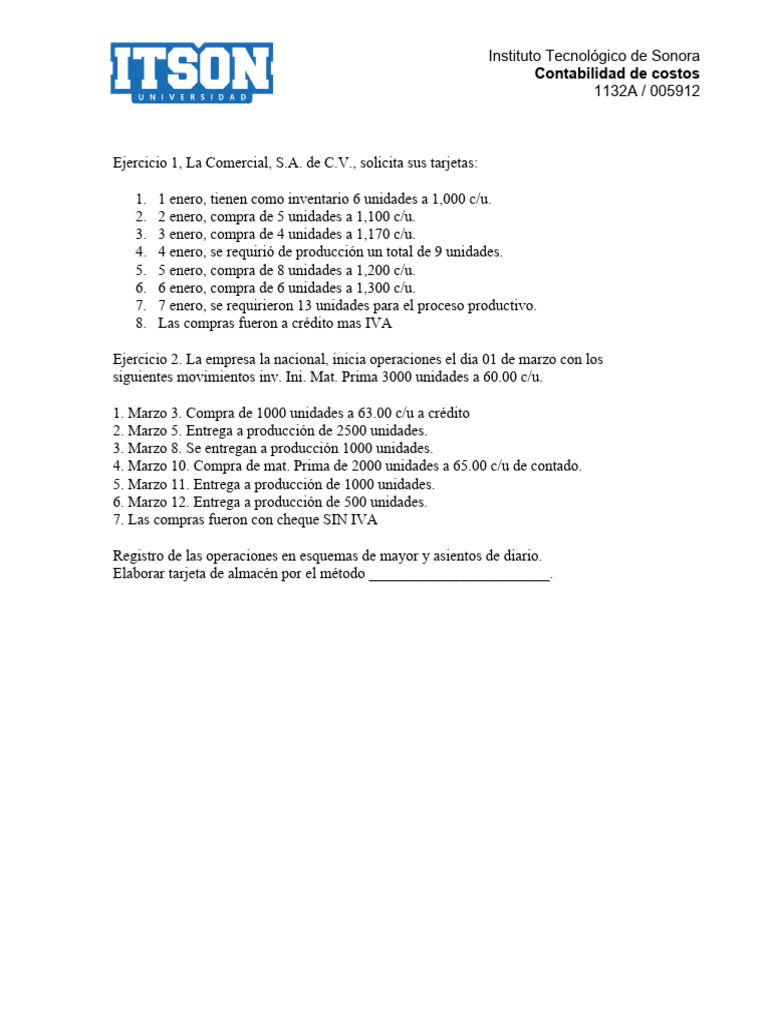 Ejercicio Contabilidad | PDF | Tecnología