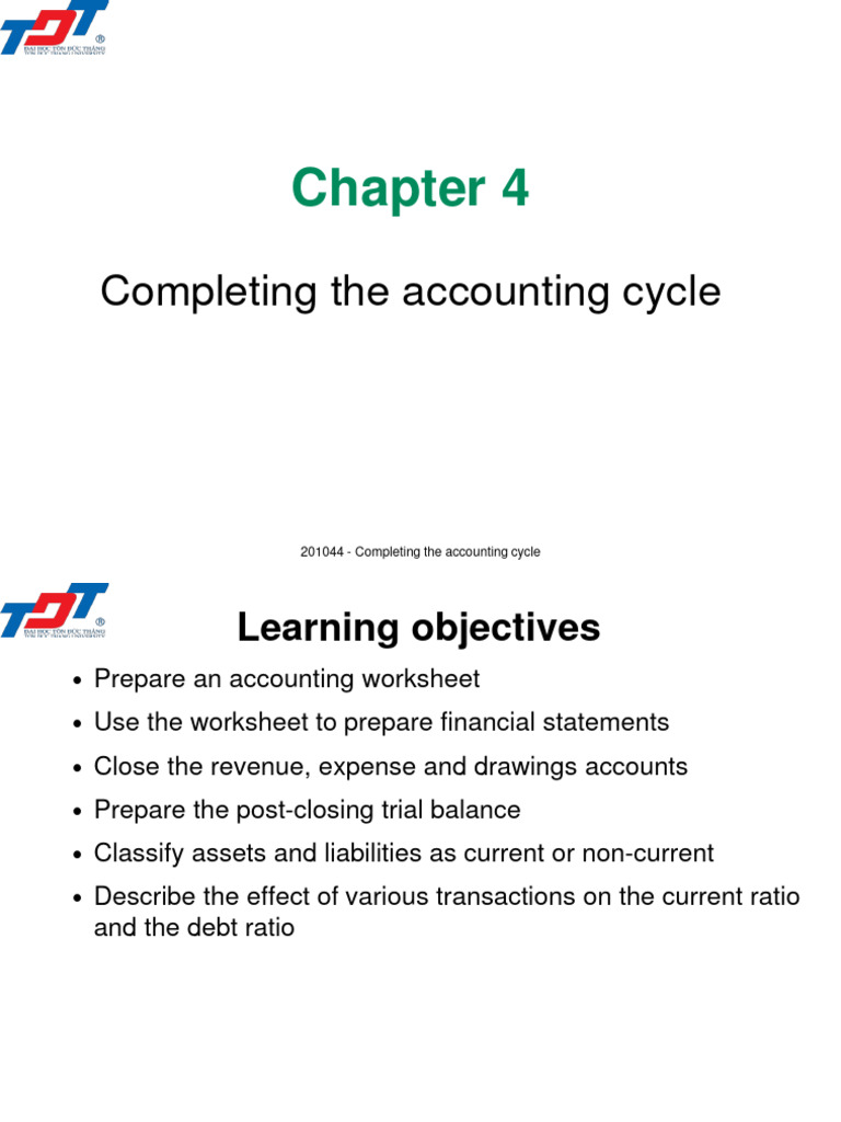 Ch04 - Completing The Accounting Cycle | PDF | Debits And Credits | Balance Sheet